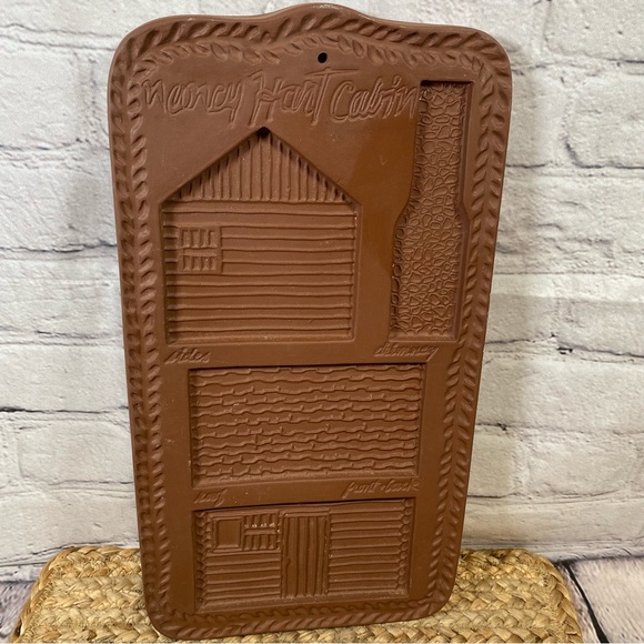 Kitchen | Hartstone Pottery Cookie Mold Nancy Harts Log Cabin Dark ...